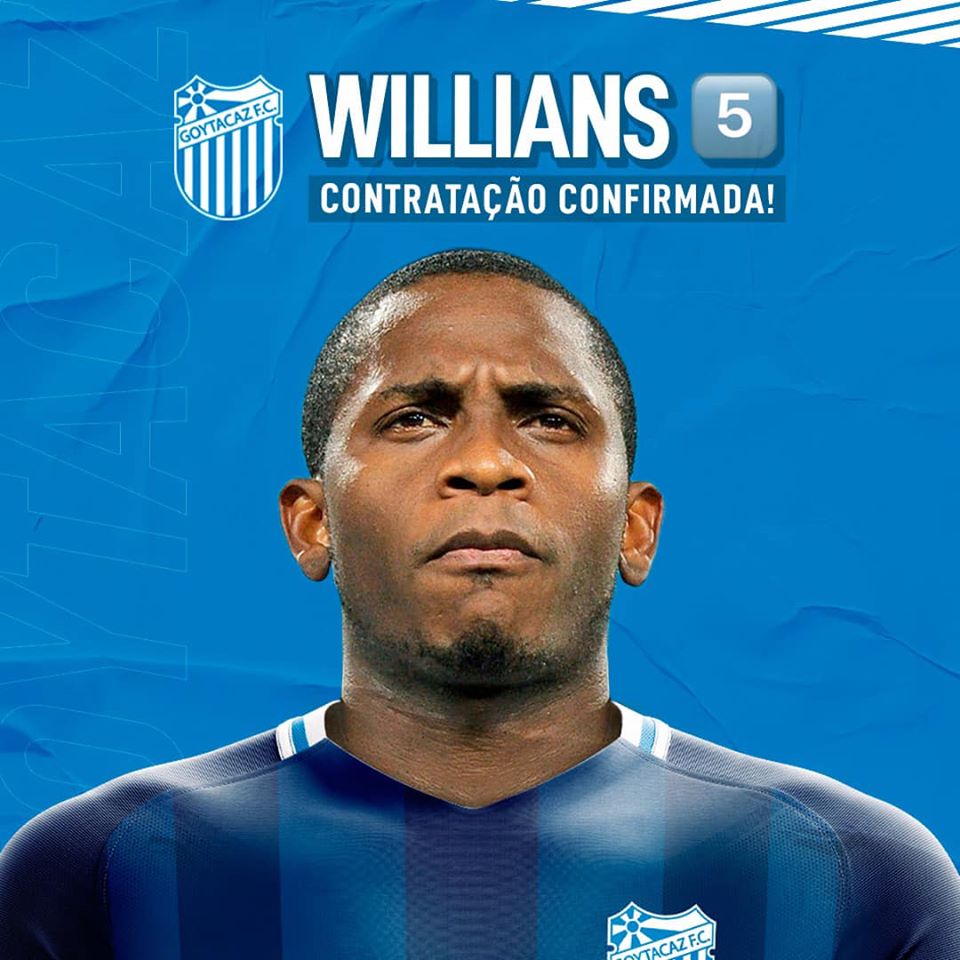 Goytacaz anuncia volante Willians como primeiro reforço da temporada ...